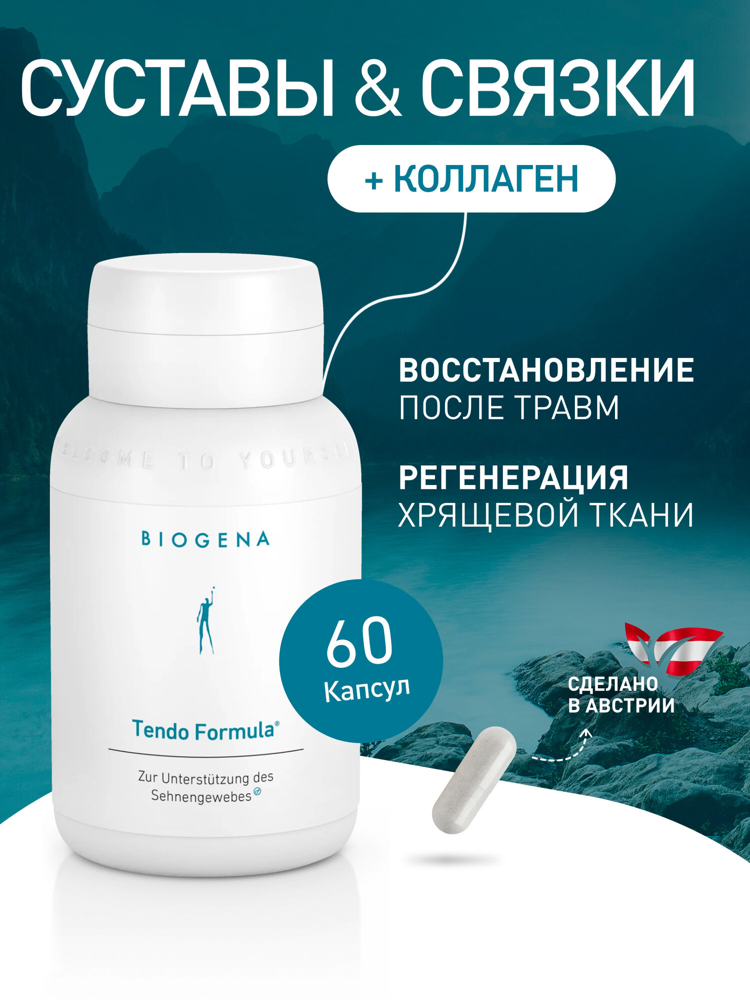 Biogena Тендо Формула (R) для восстановление связок и сухожилий после травм / Tendo Formula, 776 мг