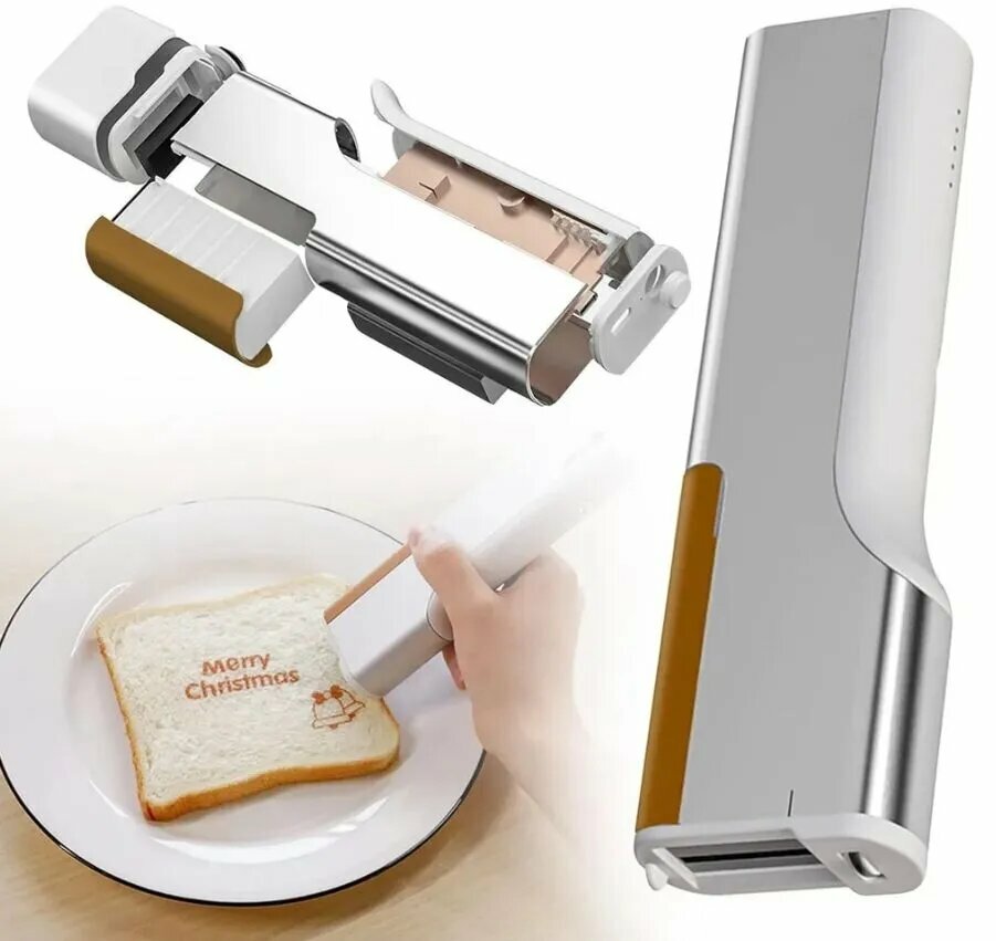 EVEBOT Принтер струйный Ручной струйный пищевой принтер EVEBOT, Подходит для ресторанов, пекарен, кафе, отелей, домов, мастерских по ремонту и ремонту(Коричневый костюм), коричневый