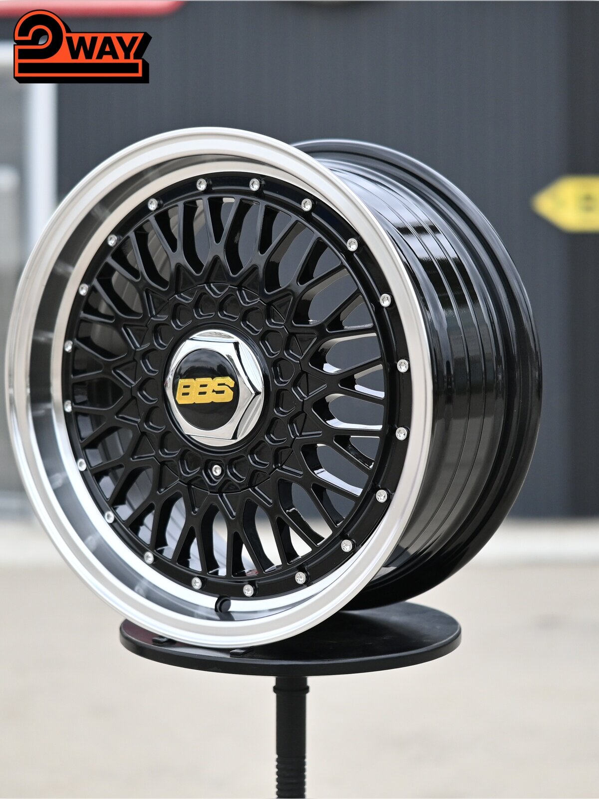 Диск Taigiro BBS RS, R15, 6.5 J, ET+35, хром/черный, литье, 4x100, 1 шт