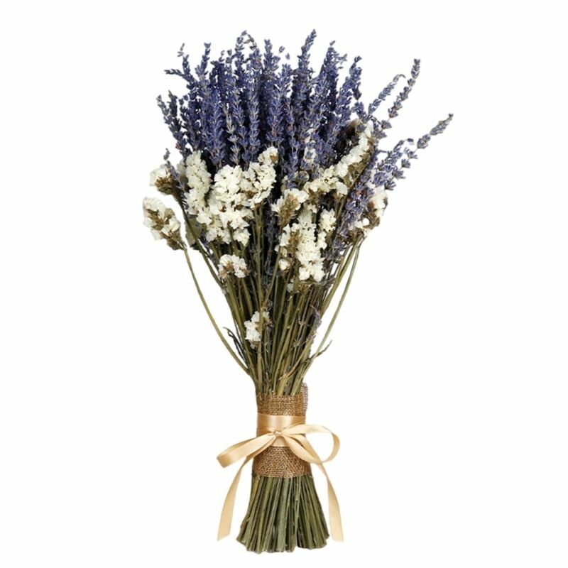 Сушеные цветы лаванды и гипсофилы, - Лаванда , забудь меня .