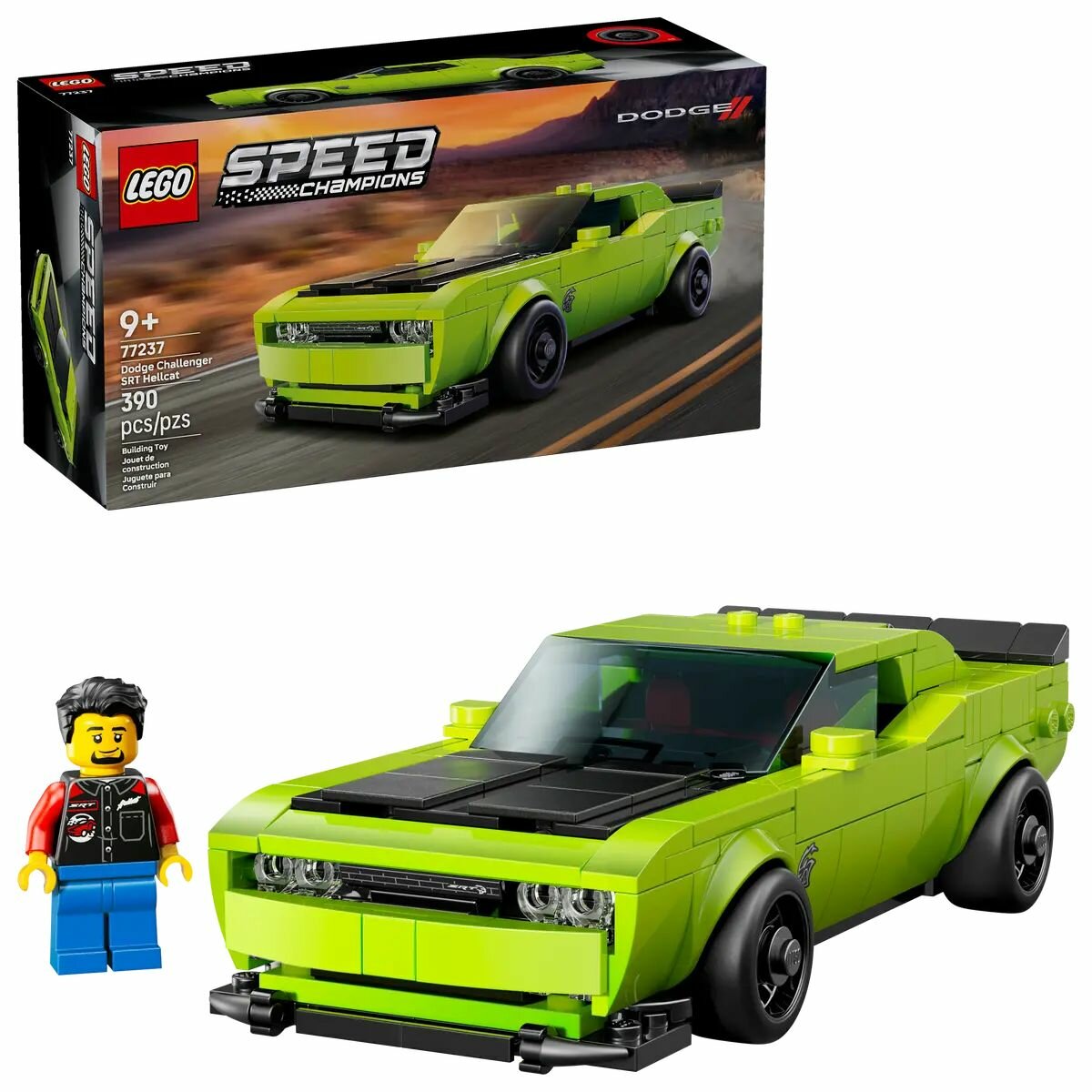 77237 Пластиковый Конструктор Lego Speed Champions 77237 Dodge Challenger SRT Hellcat Sports Car Спортивный автомобиль Dodge