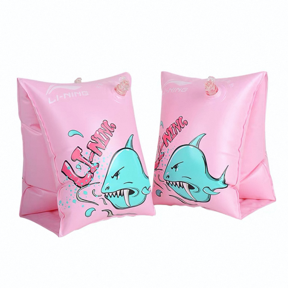 Нарукавники для плавания Li-Ning Arm Floats Shark Pink (3-15лет)