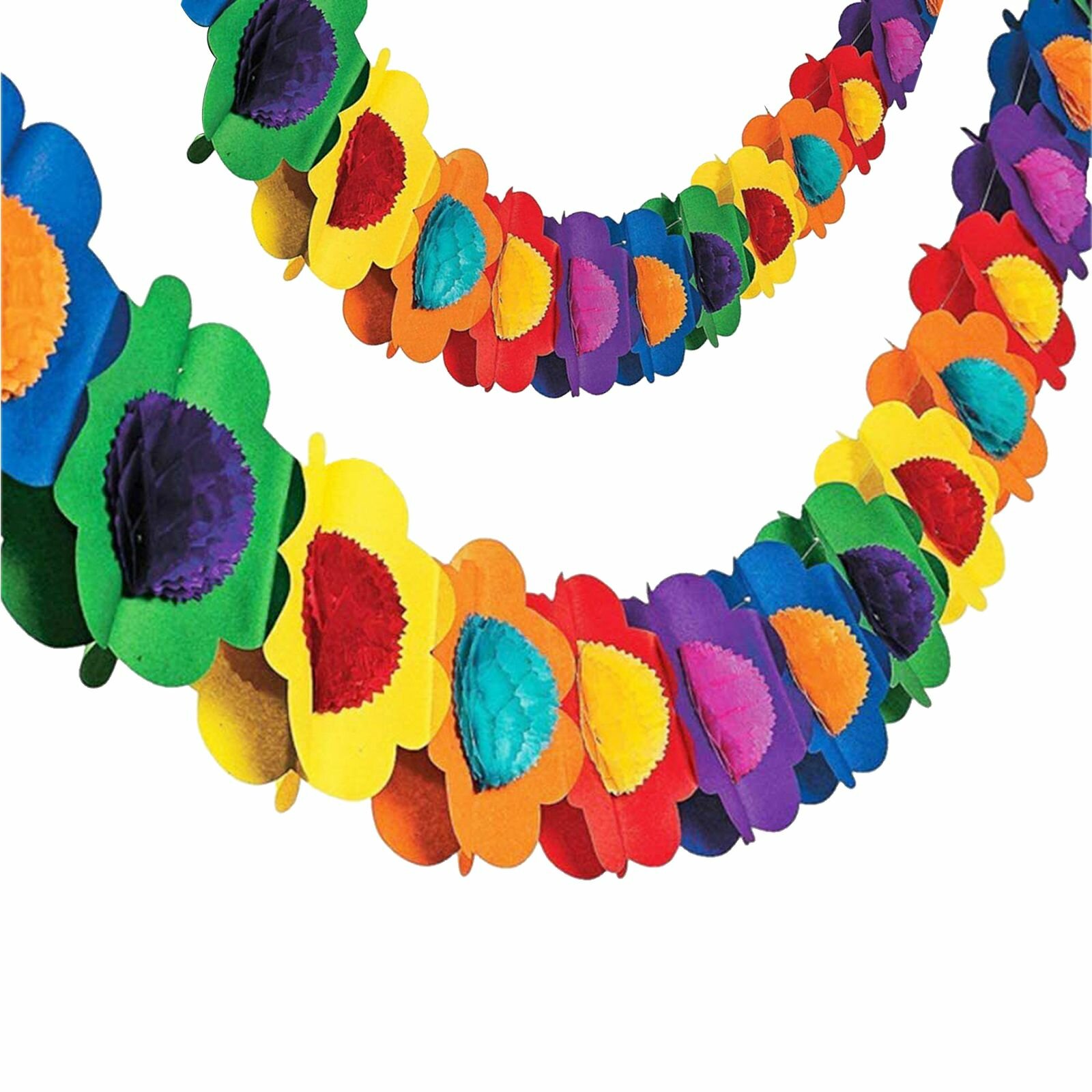 10-футовая гавайская цветочная бумажная гирлянда для украшения вечеринки