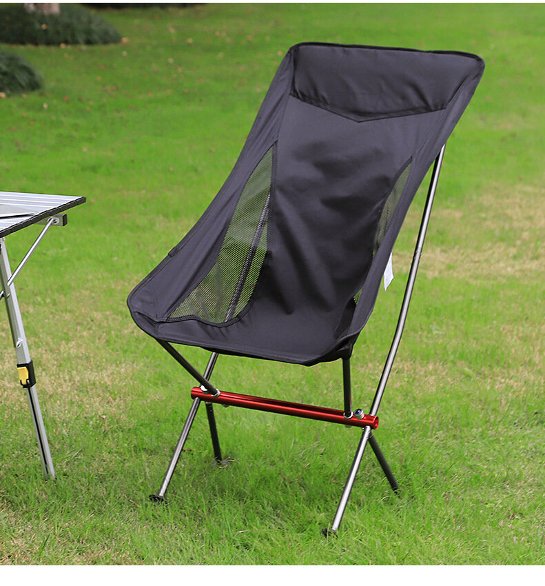 Складной дорожный стул из алюминиевого сплава, портативный лунный стул, подходит для кемпинга, барбекю, рыбалки, выдерживает нагрузку 150 кг