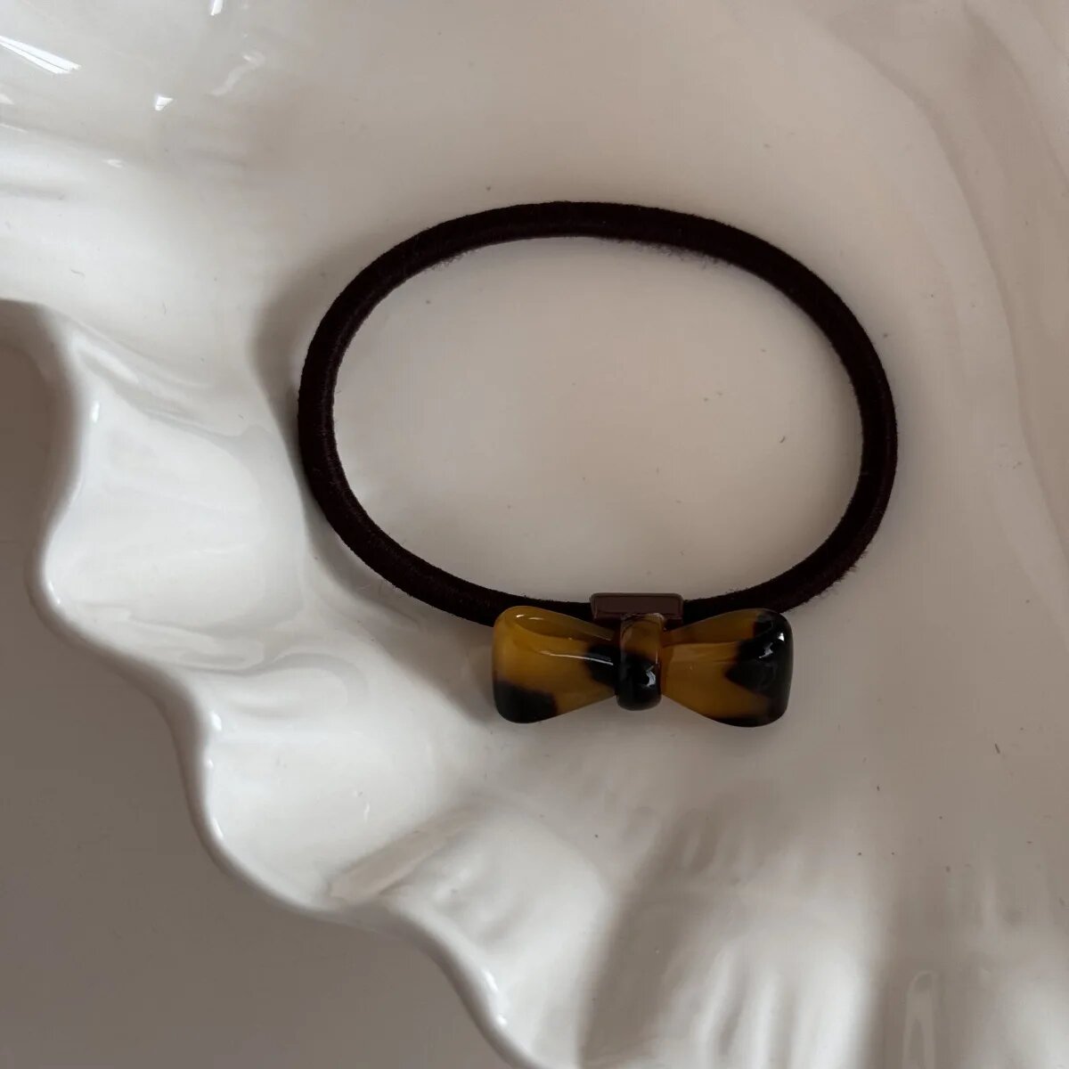 Корейская резинка для волос с бантом 04- hawksbill turtle