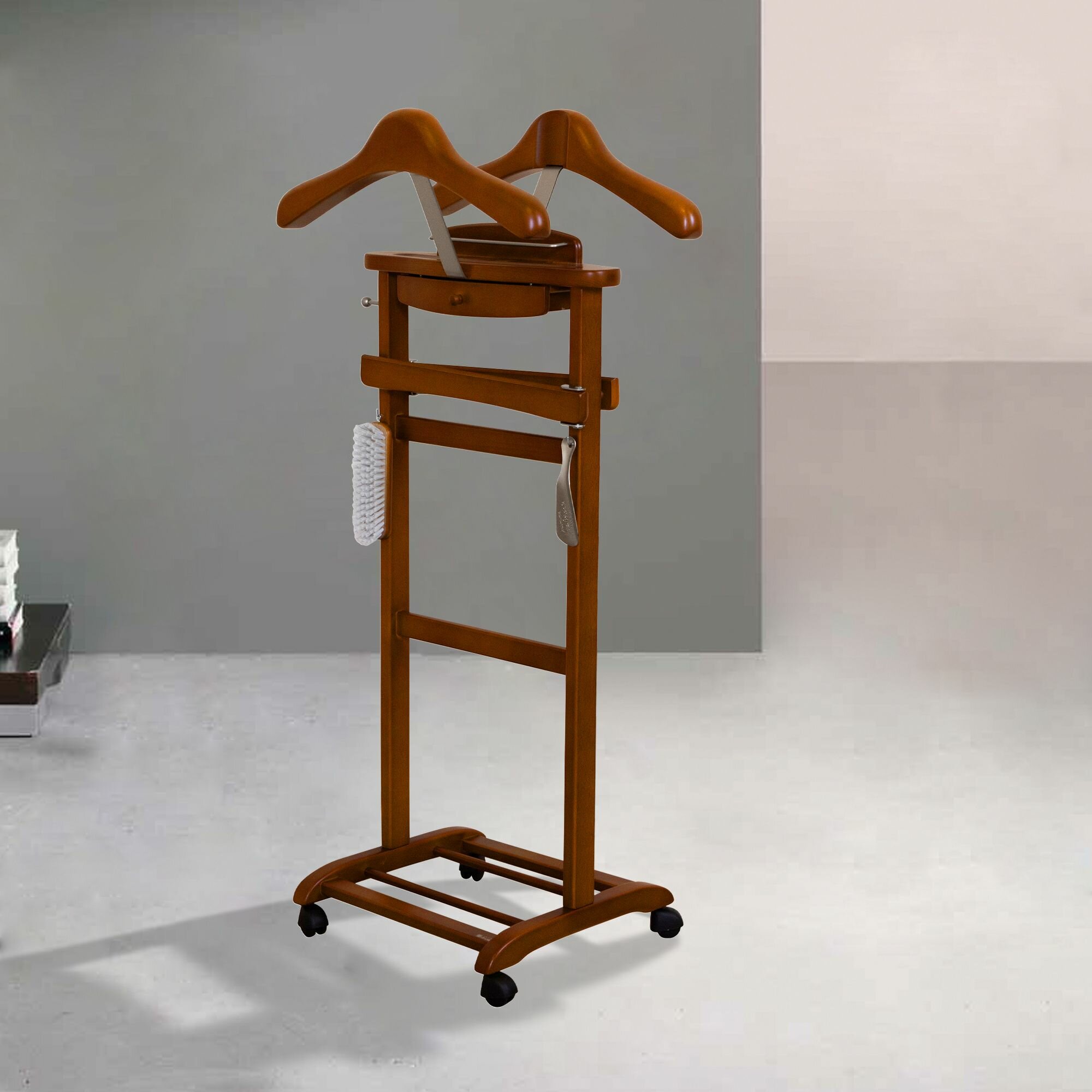 Вешалка напольная Herdasa 354H Mogano 47х35х110 см, массив бука