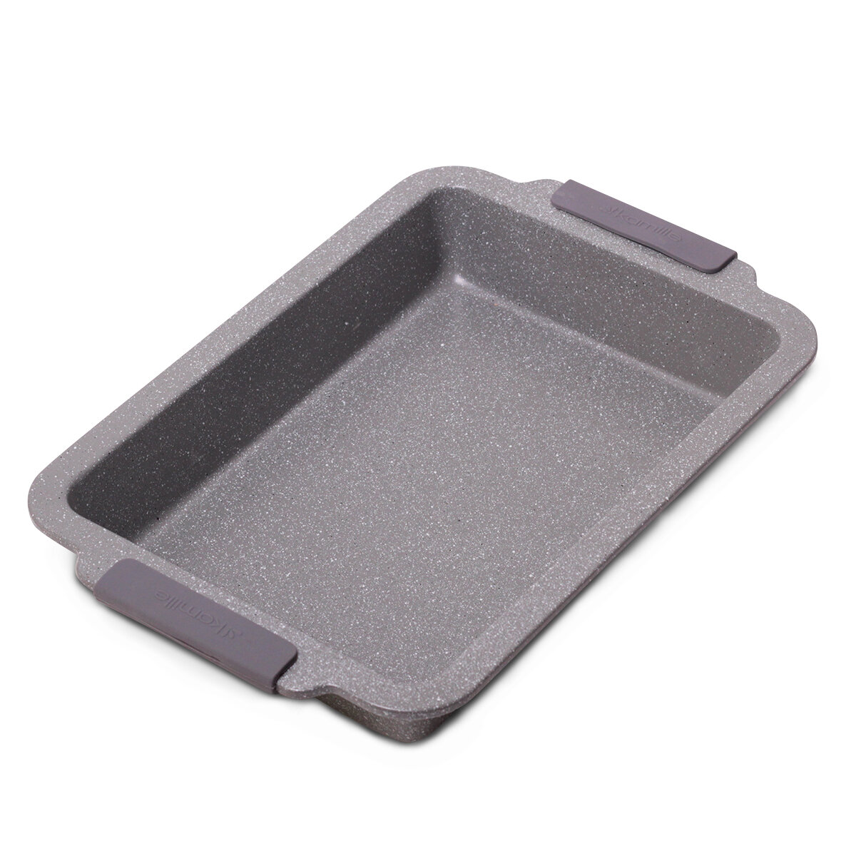 Форма для запекания 40,5х27х6 см. Kamille KM-6036A из углеродистой стали с силиконовыми ручками (6036A / серый)