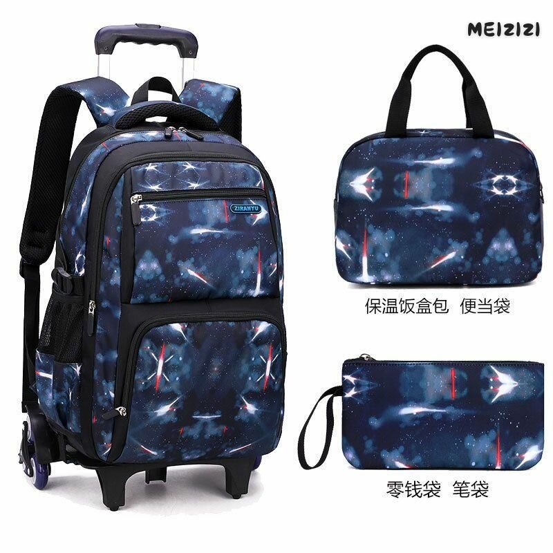 Детский рюкзак на колесиках для мальчиков и девочек, багажный рюкзак на колесиках