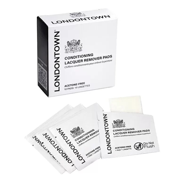 LONDONTOWN Conditioning Lacquer Remover Pads Увлажняющие салфетки для снятия лака Conditioning Lacquer Remover Pads 10 шт