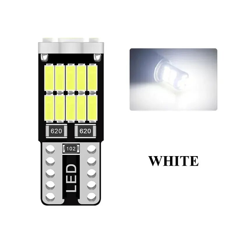 10 Шт. T10 W5W Светодиодные Сигнальные Лампы 4014 26SMD Canbus 168 194 Белый Парковочный Фонарь Для Салона Автомобиля