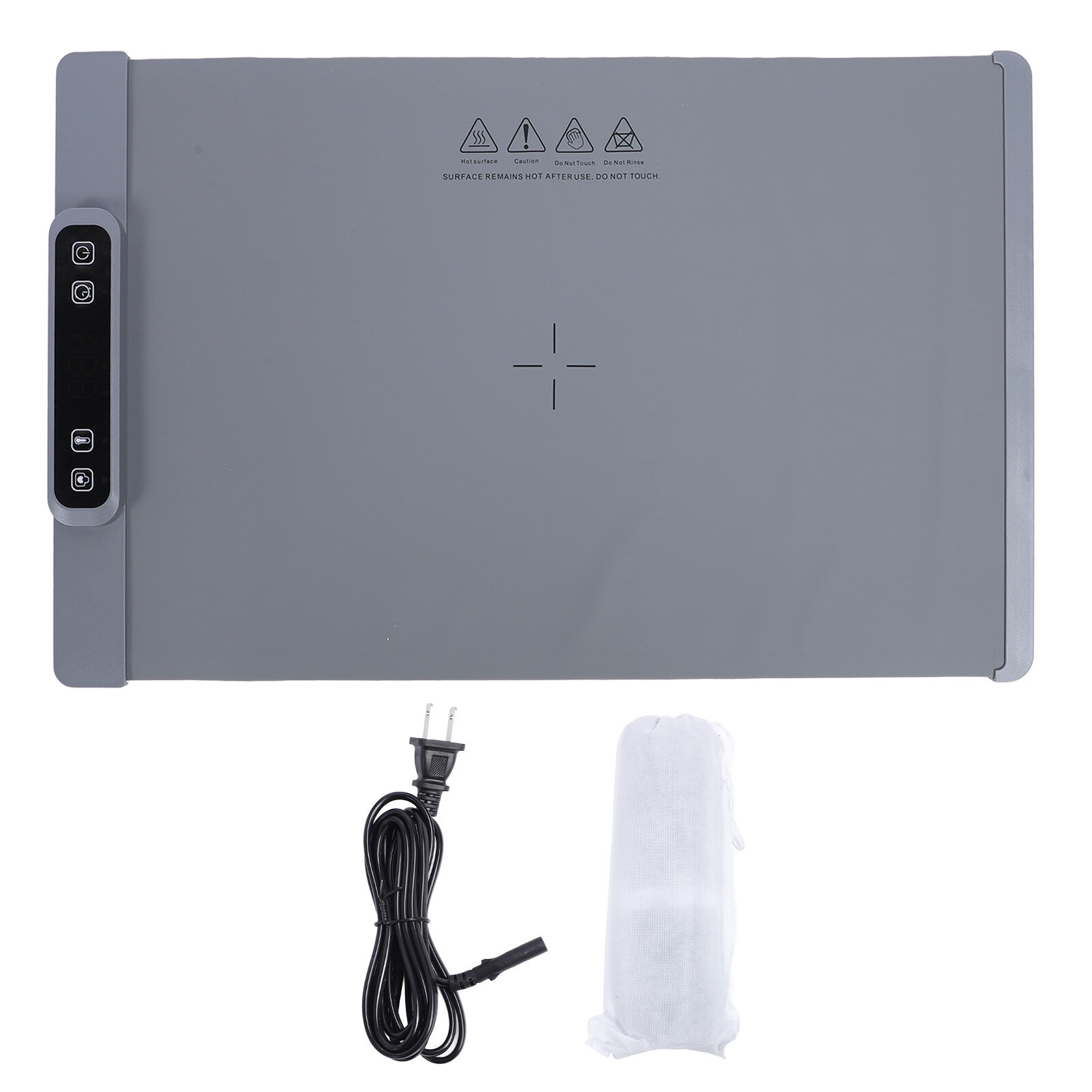 Прогревающий пищевый мат Силиконовый электрический поднос складной нагреватель пищевой нагреватель с 3 уровнями температуры для собраний вечеринок каждый день Использовать серый