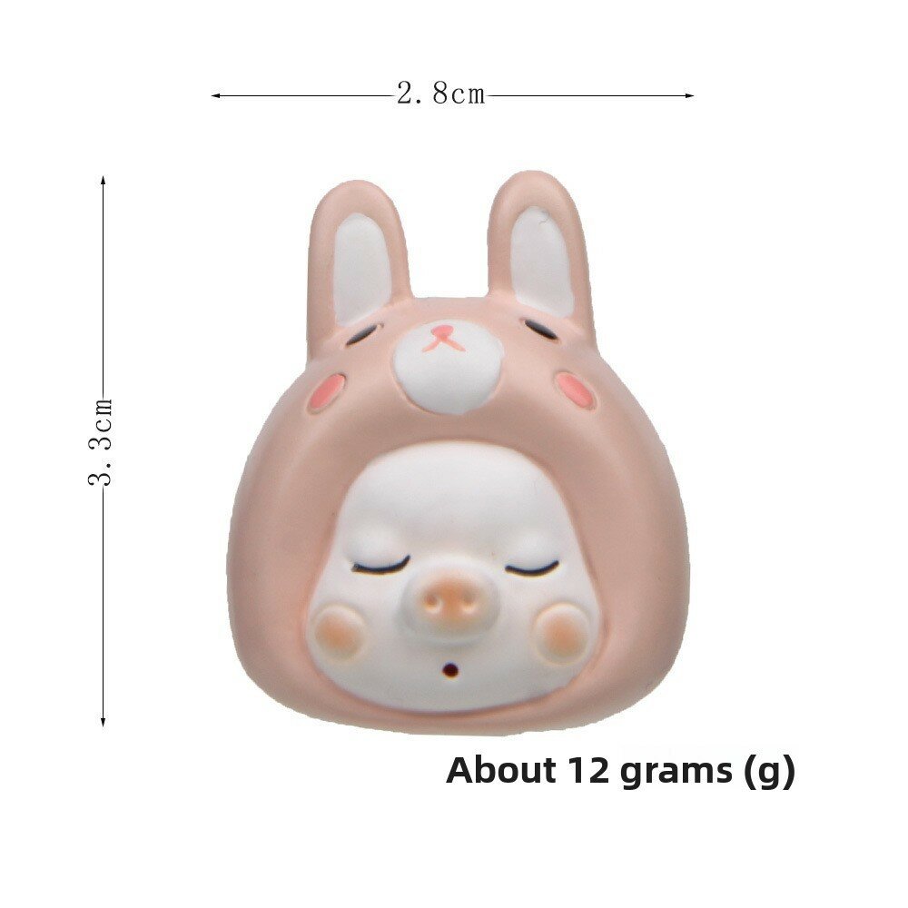 Magnetnyye zatyazhki dlya kreativnosti rabbit jenny pig series iz smoly dlya doma ofisa i podarka bunnies white pig