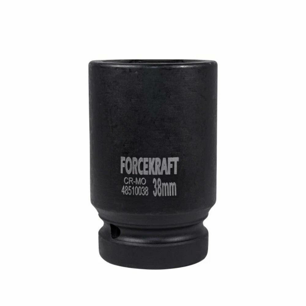 Головка ударная ForceKraft, глубокая, 1", шестигранник, 38 мм