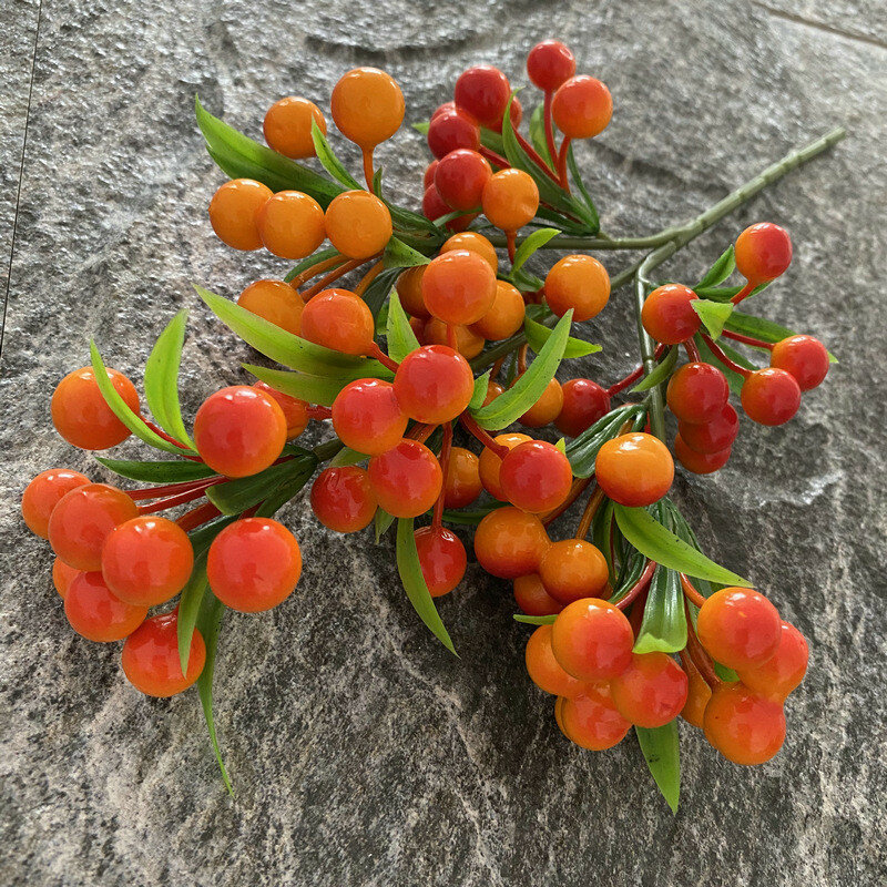 Красный Prosperity Fruit 3 прогона для украшения на улице оранжевый красный