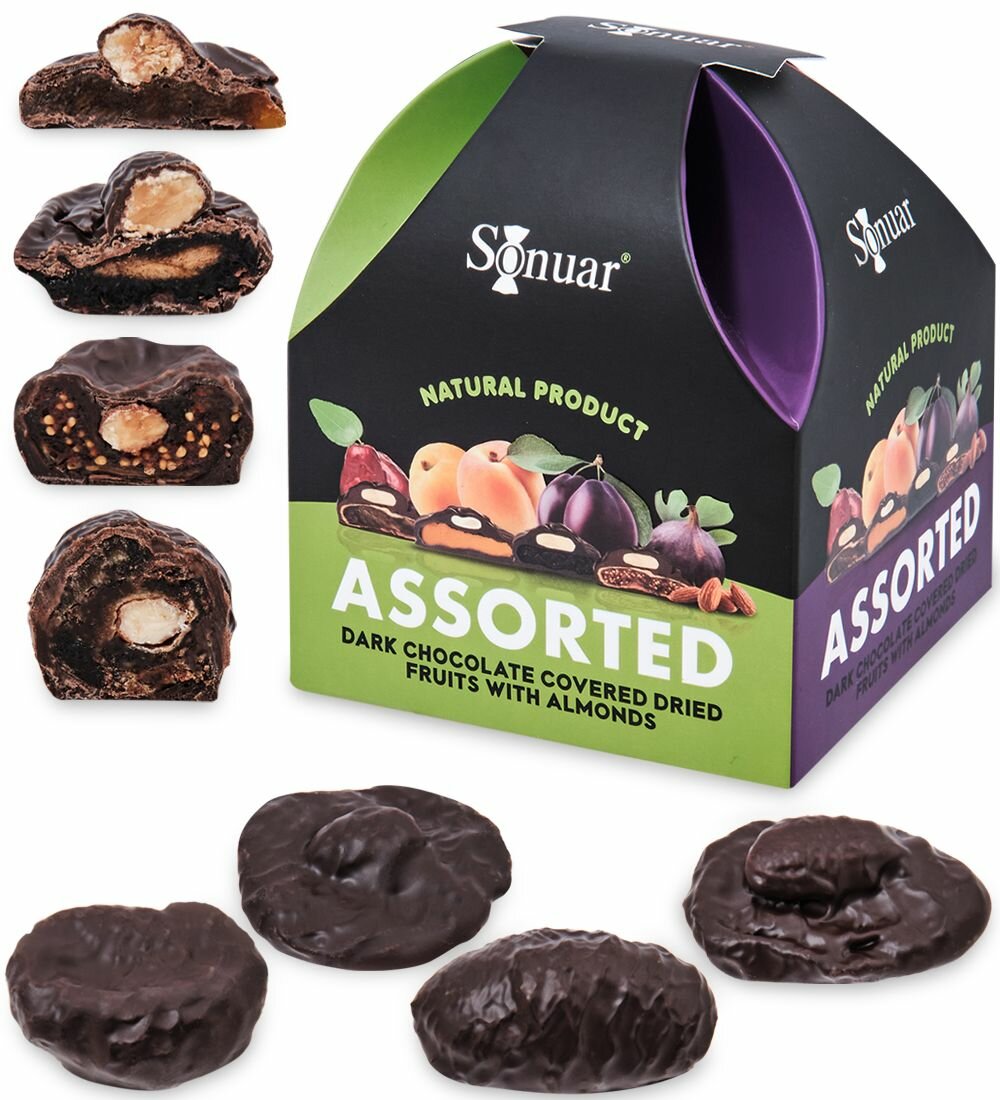 Ассорти сухофруктов с миндалем в шоколаде 150гр (Sonuar)