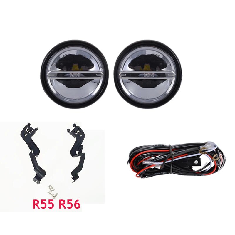 Автомобильный телефон для дневных ходовых огней, Раллийная решетка для BMW Mini F55/F56 R55/R56 BLACK SET