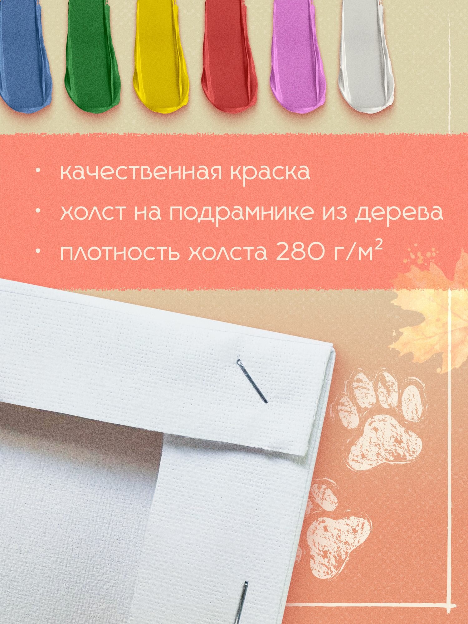 Отпечатки рук на холсте "Наш класс" подарочный набор — фото 1