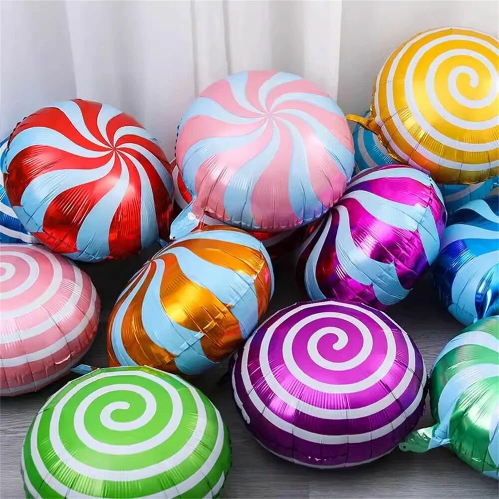 Воздушные шары из фольги Sweet Candy, разноцветные,10шт,45 см