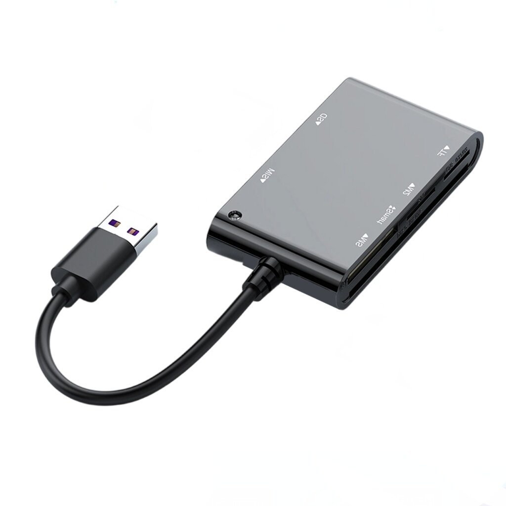 6 в 1 адаптер считывателя карт USB CACS для Smartests, SIMS, SDTF, TF, M2ID, IC