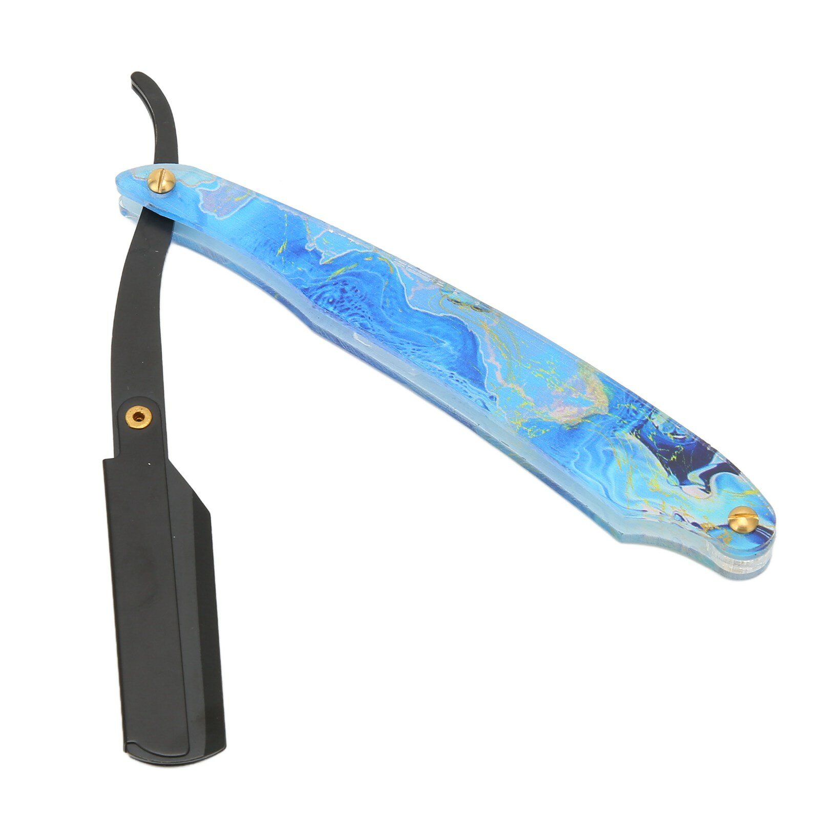 Держатель для бритвы с прямыми краями для парикмахера без лезвий, акриловая ручка, винтажный стиль для мужского бритья