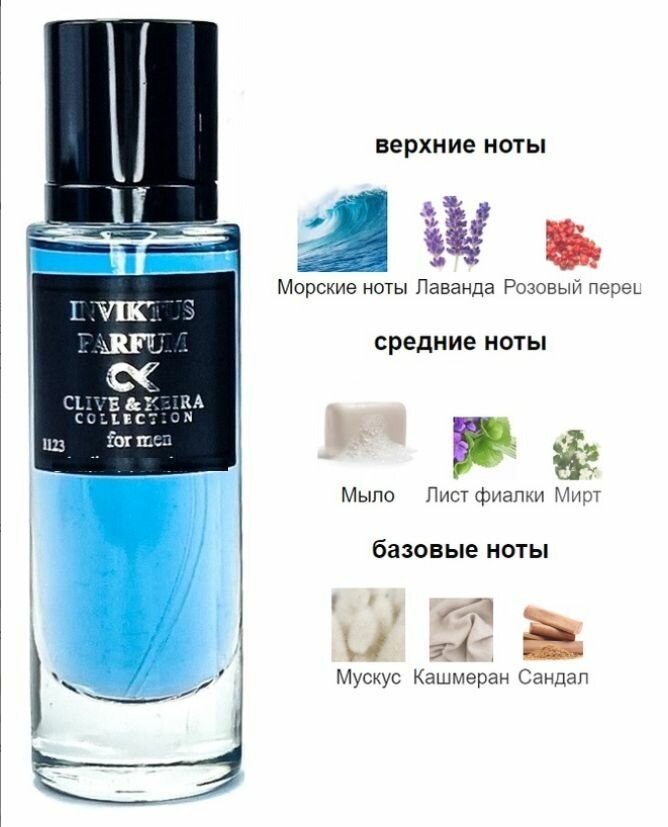 Туалетная вода CLIVE KEIRA № 123 50 мл, мужские