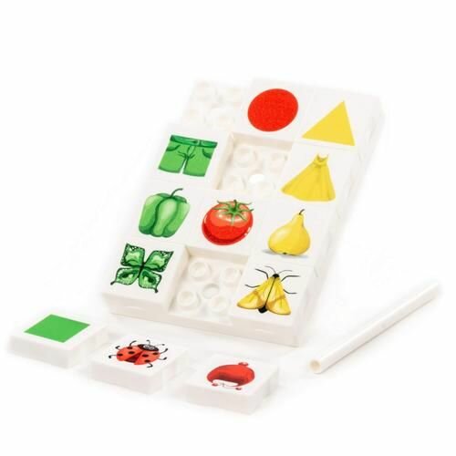 Настольная игра Полесье "Ассоциации", Цвета и формы, 12 элементов, в пакете, от 3 лет