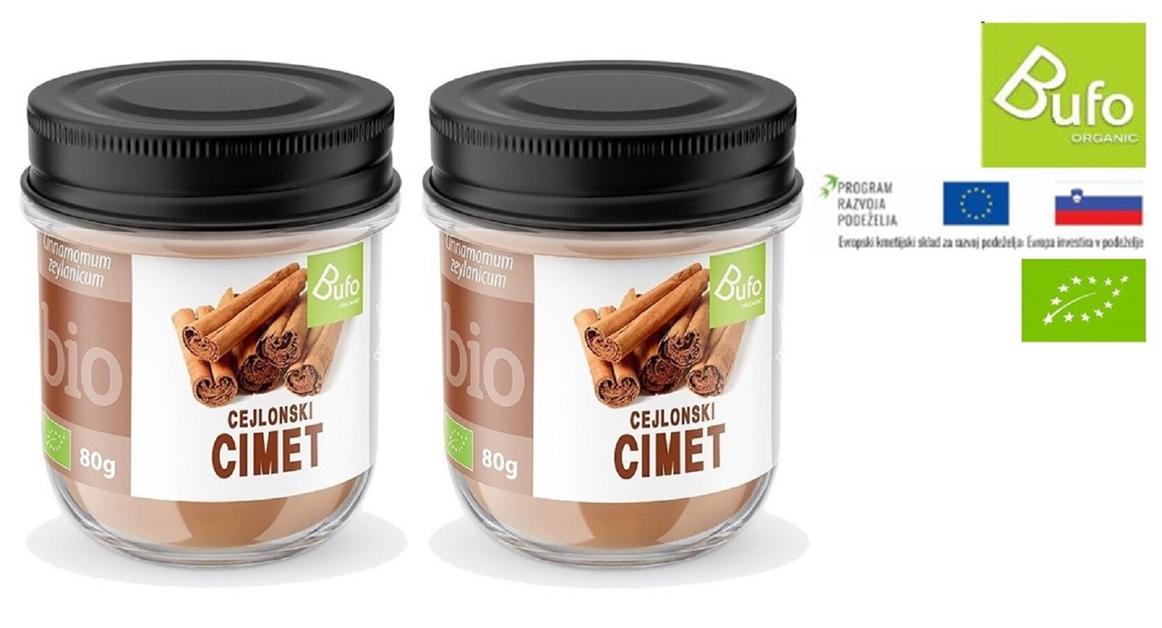 Корица молотая Цейлонская Bufo Словения 2х80г