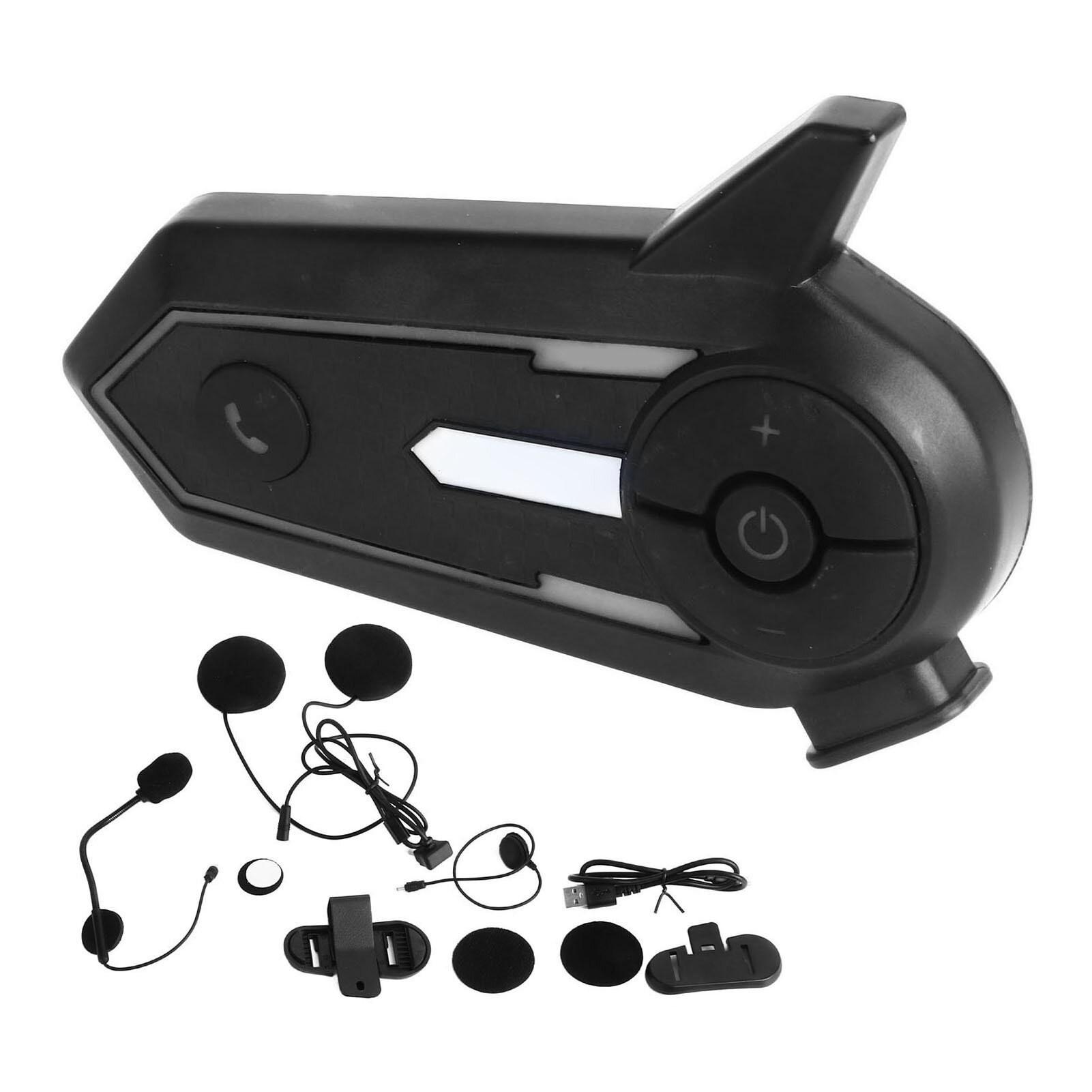 Bluetooth-гарнитура для мотошлемов с RGB светом, 1000m