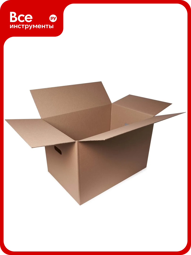 Картонная коробка PACK INNOVATION 60x40x40 см, с ручками, объем 96 л, 20 шт IP0GK000R00604040-20