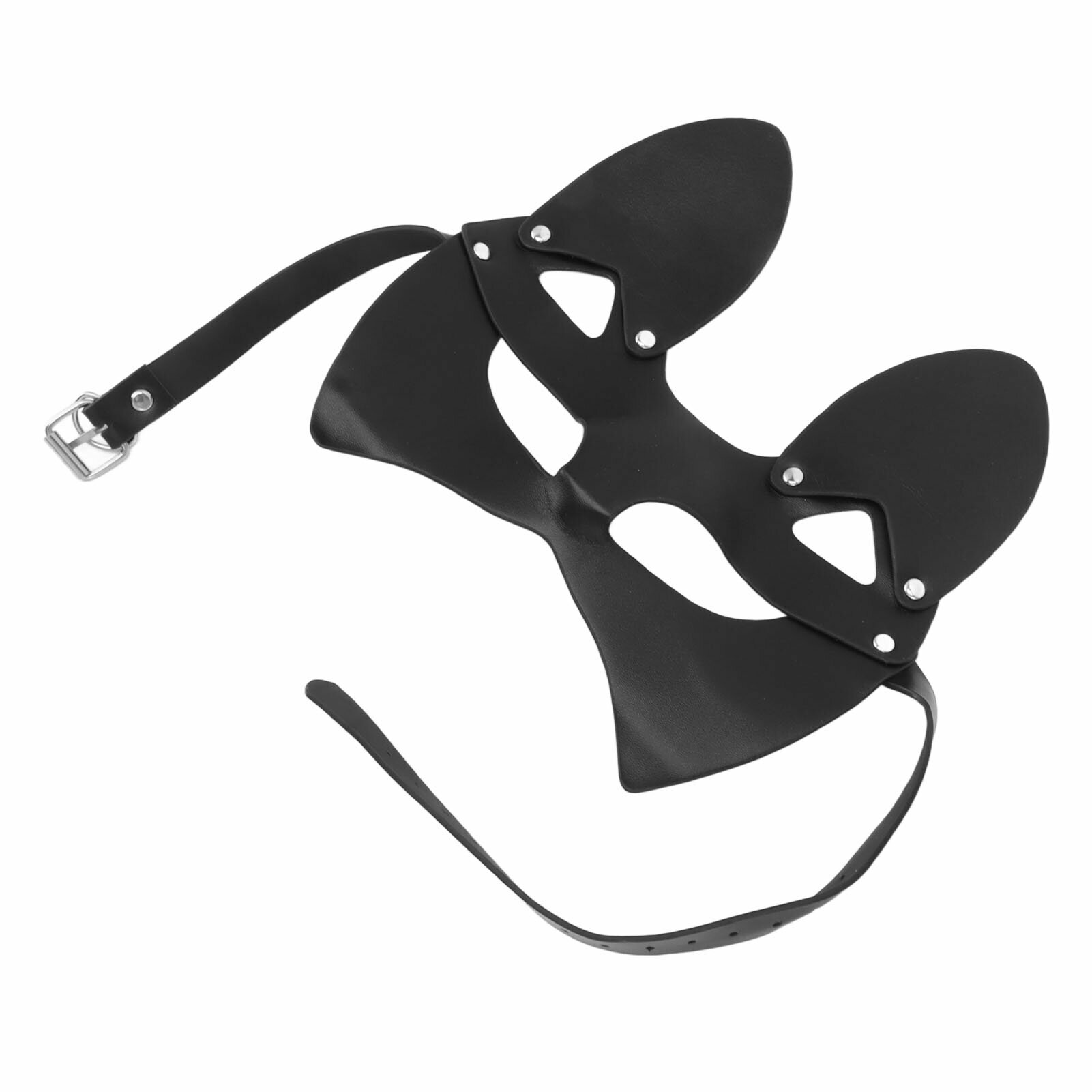 Маска кошки из искусственной кожи, прочная маска для косплея с животными, полумаска для лица, модная Маскарадная Маска из искусственной кожи для вечеринки, домашнего клуба