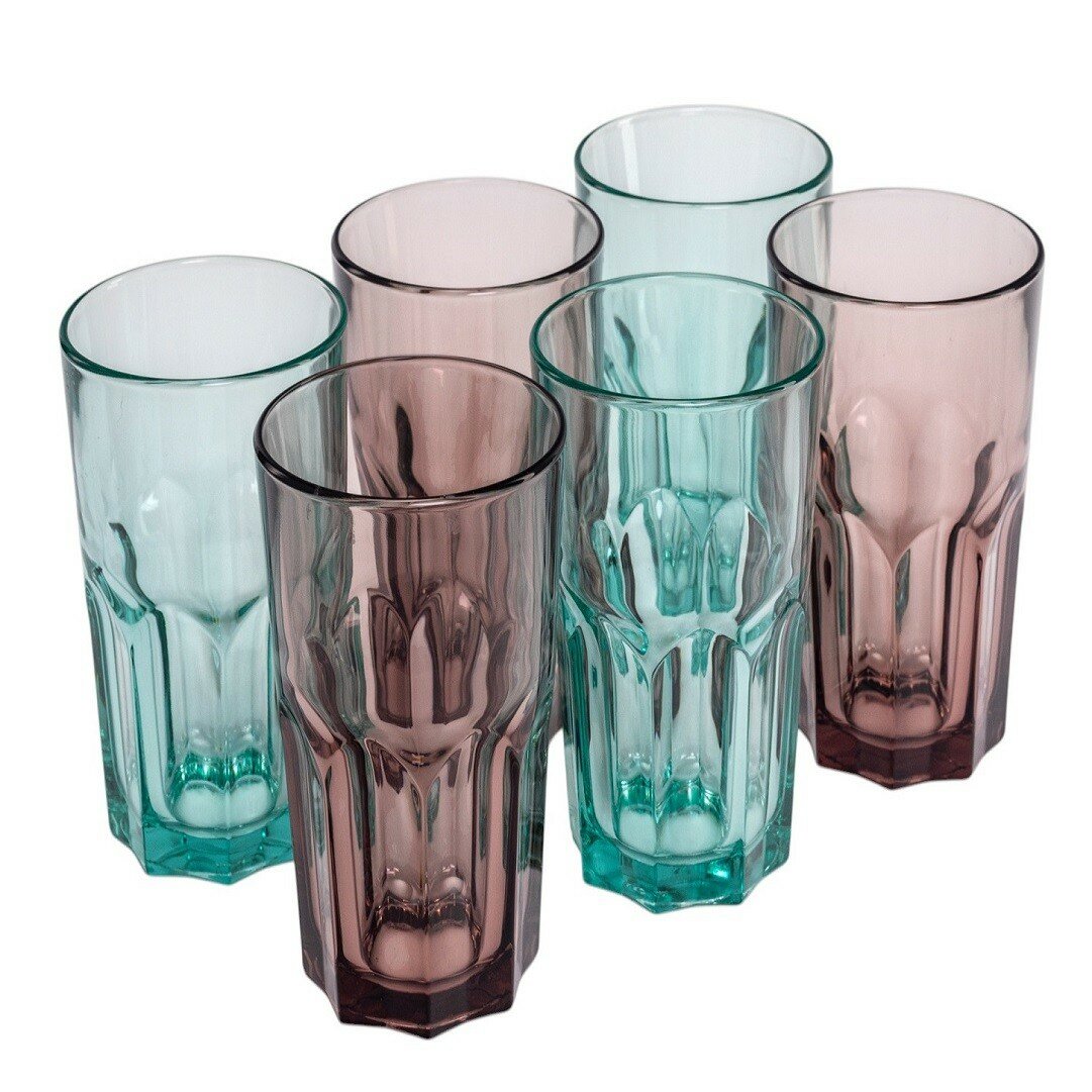 Luminarc Стакан высокий Новая Америка 350 мл стекло прозрачное для воды и напитков (1 шт, цвет в ассортименте)