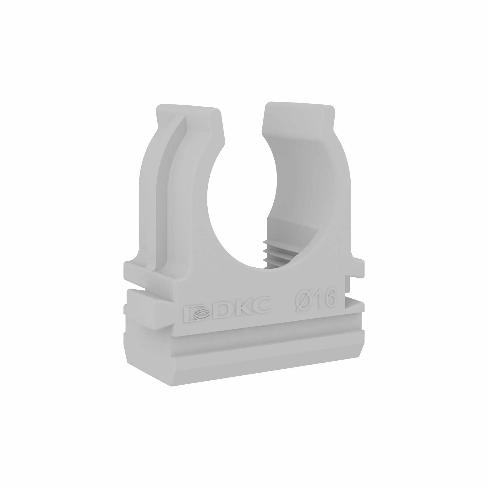 DKC Держатель-клипса для труб D16 мм серый цвет универсальный крепеж для труб и кабелей