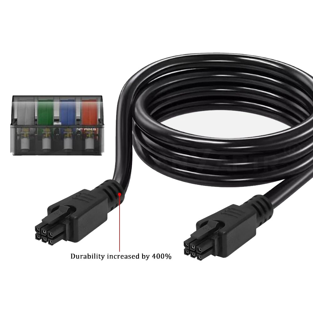 Кабель AMS/AMS 2 pro для 3D-принтера Bambu Lab X1/P1/H2D Series с 6-контактной шиной, удлинительный кабель 1M/2M