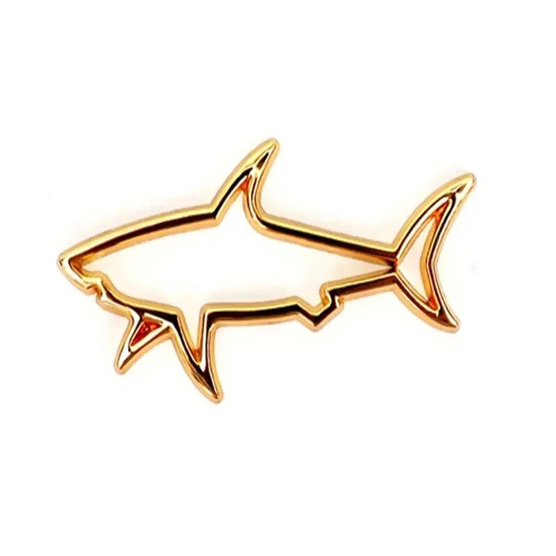 Стайлинг автомобиля 3D металлическая наклейка рыба акула эмблема значок наклейки автомобильный мотоцикл крышка топливного бака украшения логотип автомобильные аксессуары Gold