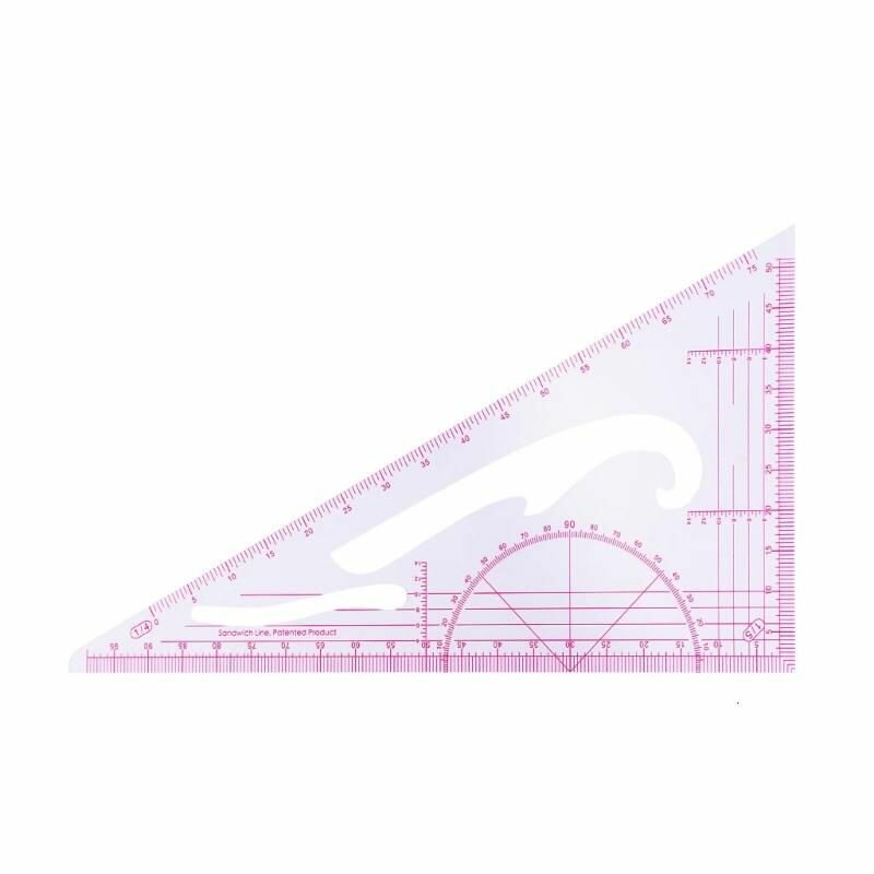 Многофункциональная пластиковая линейка для пэчворка, квилтинга и шитья, 8545