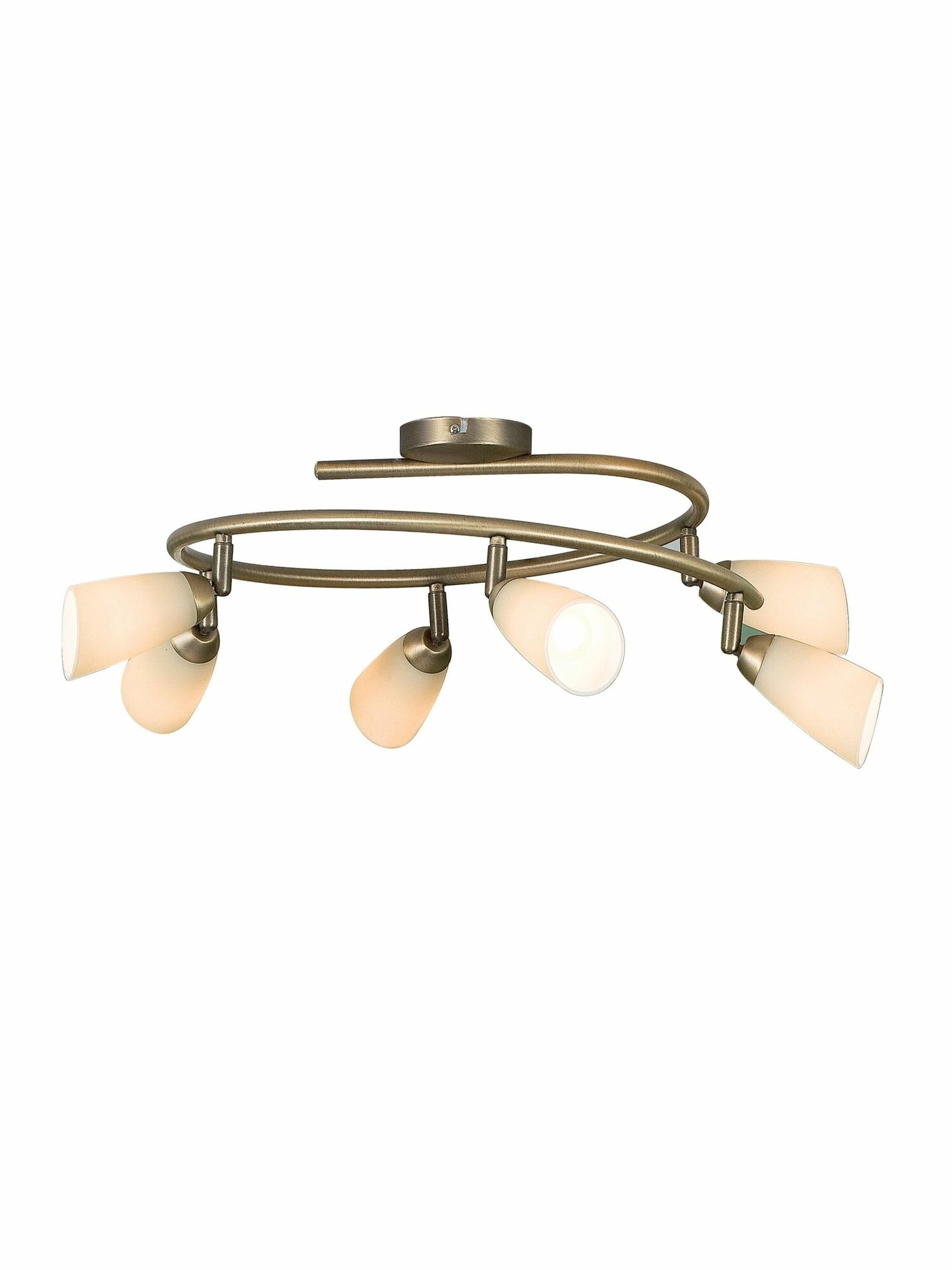 Спот поворотный Citilux Белла CL501163 спиральный спот на 6 ламп, металл и стекло, бронзовый цвет