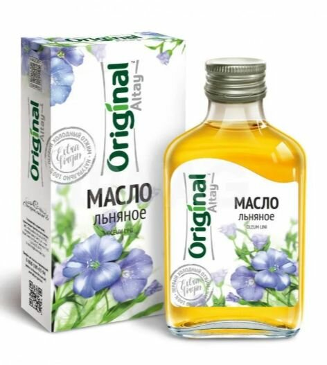 Масло Original Altay, льняное, нерафинированное, холодный отжим, Extra Virgin, 100 мл -2 шт.