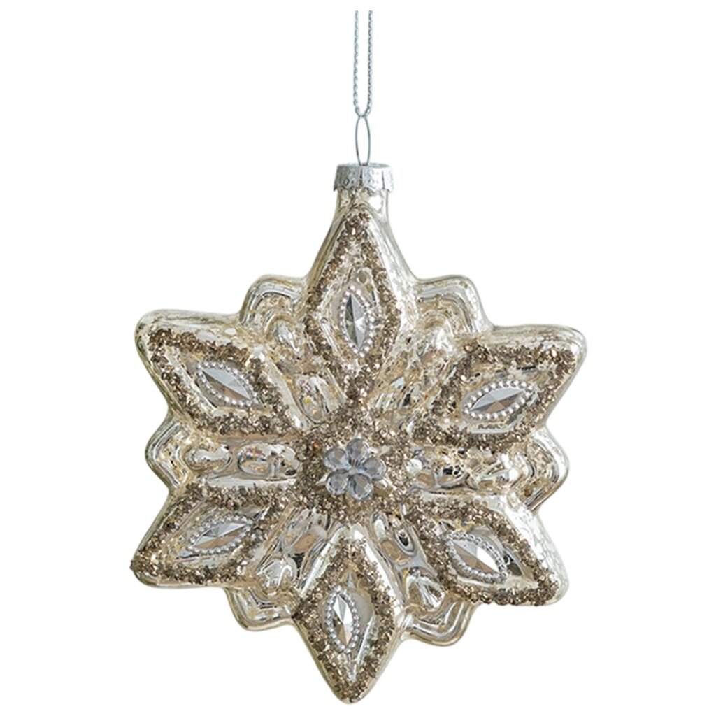 Стеклянные подвески в виде рождественской елки премиум-класса в стиле ретро с блестками Для сезонного показа