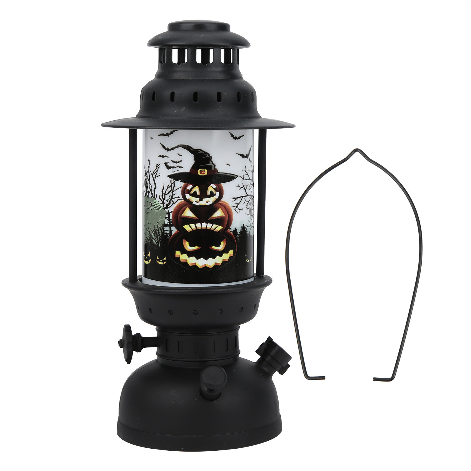 Ручной подвесной фонарь на Хэллоуин: для украшения вечеринки, с пламенем (стиль B).