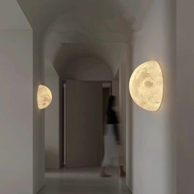 3D LED Бра "Луна" для Спальни - Настенный Ночник с Атмосферной Подсветкой
