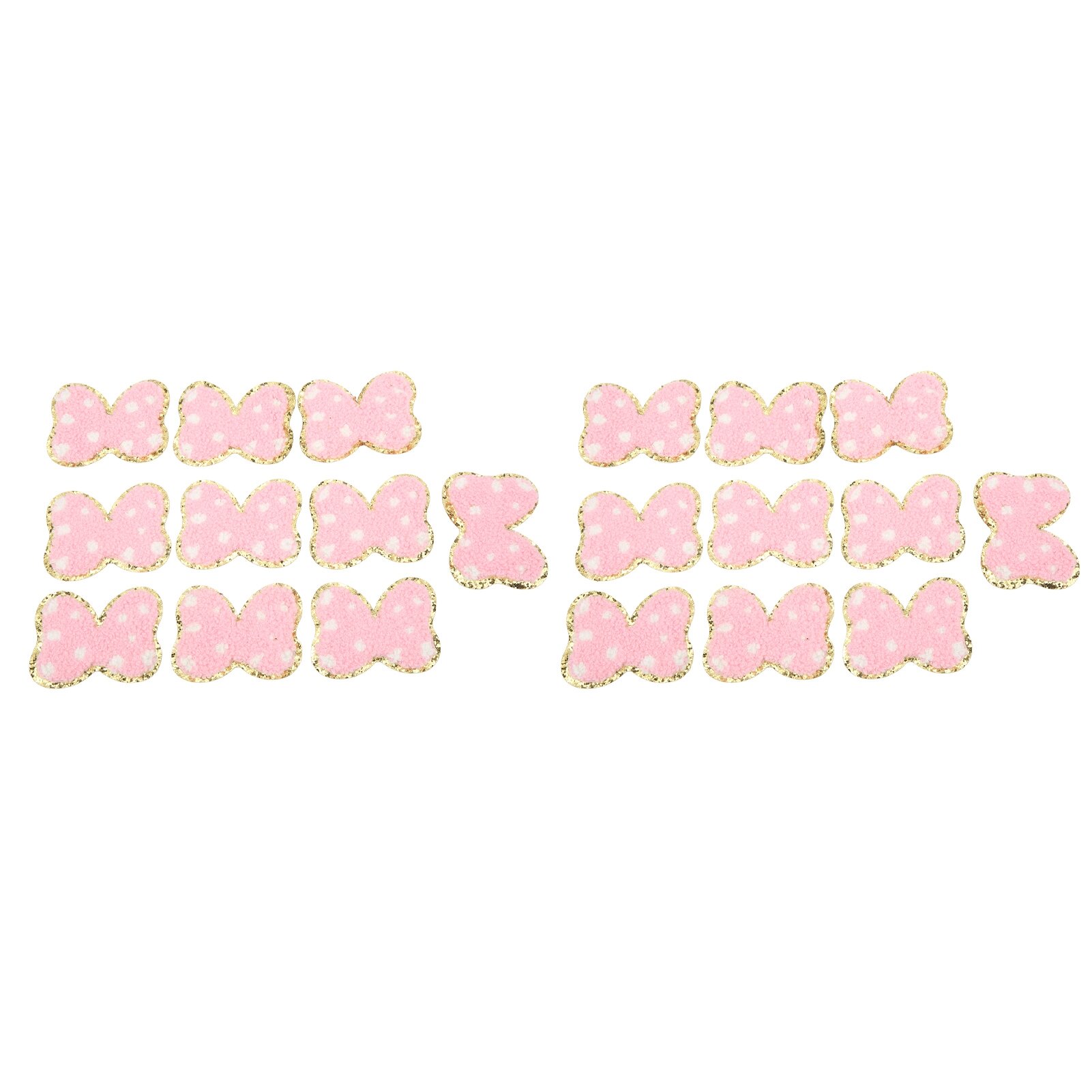 20 шт. бантов, термонашивки, модные, розовые, милые, своими руками, вышитые банты, синельные заплатки для рюкзаков, одежды, курток