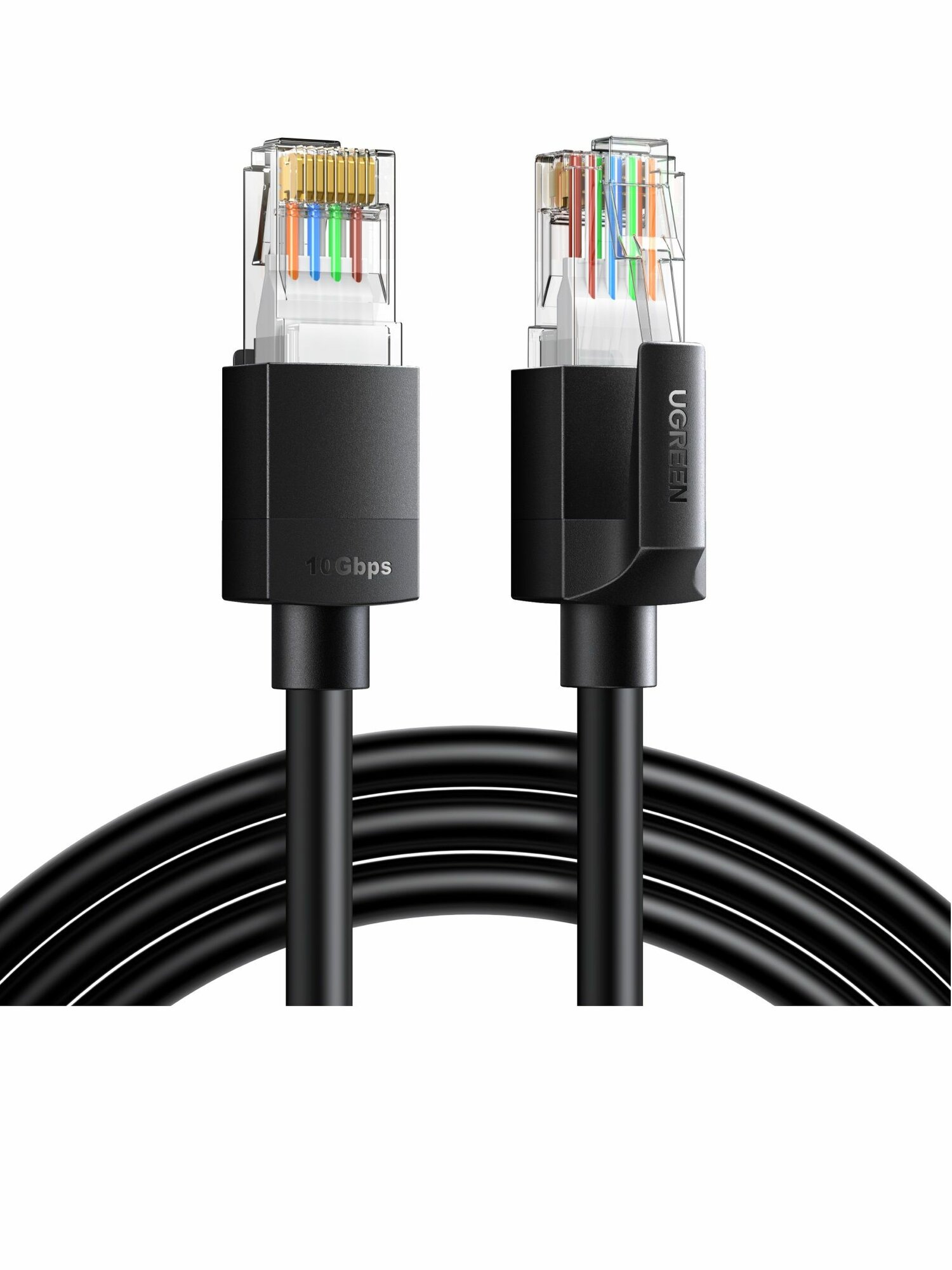 Кабель сетевой неэкранированный UGREEN NW315 (55158) Cat6A UTP Ethernet Cable. Длина: 3м. Цвет: черный