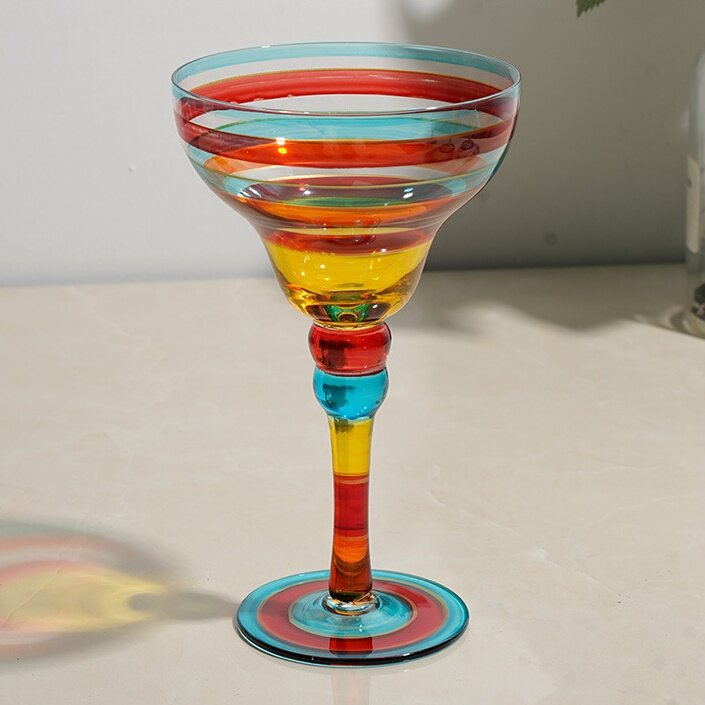 Расписанные вручную именные бокалы для вина «Маргарита», бокалы из цветного хрусталя, 1 шт