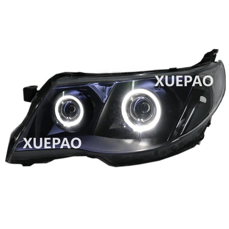 Автомобильные фары для SUBARU Forester 2008-2012 светодиодный Автомобильная фара в сборе обновленная Высокая настройка Комплект аксессуаров для объектива проектора 2pieces LED Lights