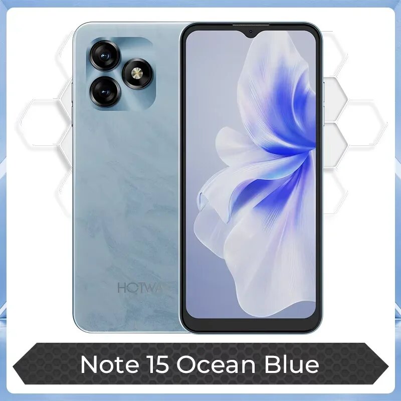 Ультратонкий 4G-смартфон HOTWAV Note 15 с 8 (4+4) ГБ и 64 ГБ, ОС Android 14, 6,6-дюймовый HD-дисплей, 13 МП, 5160 мА·ч