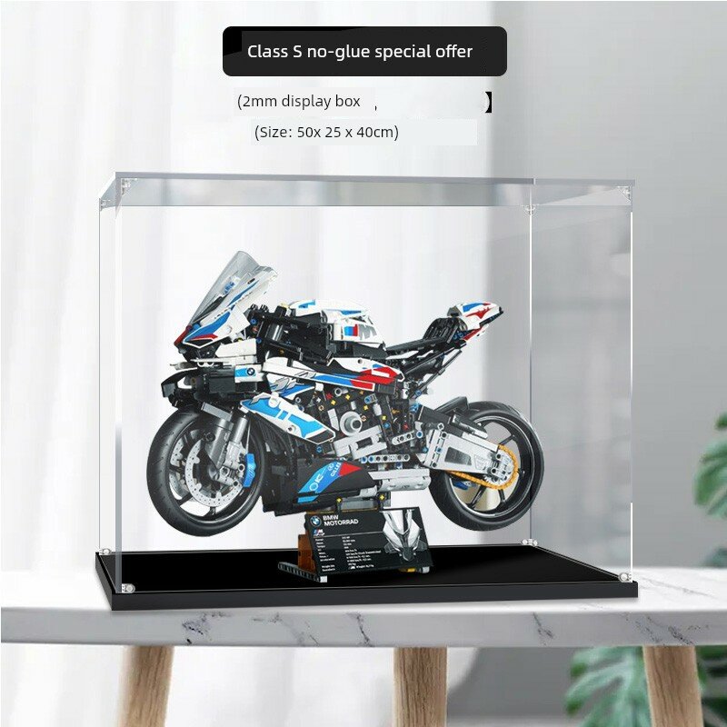 Акриловый дисплей-кейс BMW мотоцикл с пылезащитой, прозрачная коробка для хранения моделей транспортных средств без