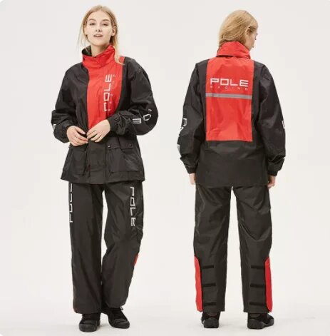 Мотоциклетный дождевик POLE, водонепроницаемый дышащий светоотражающий дождевик, брюки от дождя, защита от шторма, комплект дождевиков для мотокросса L, 801Unisex style