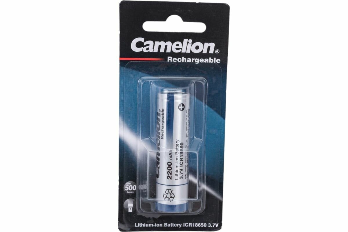 Литий-ионный аккумулятор Camelion ICR18650 2200 mah ICR18650F-22BP1, 3.7 V, Li-Ion/ LiCoO2 14720