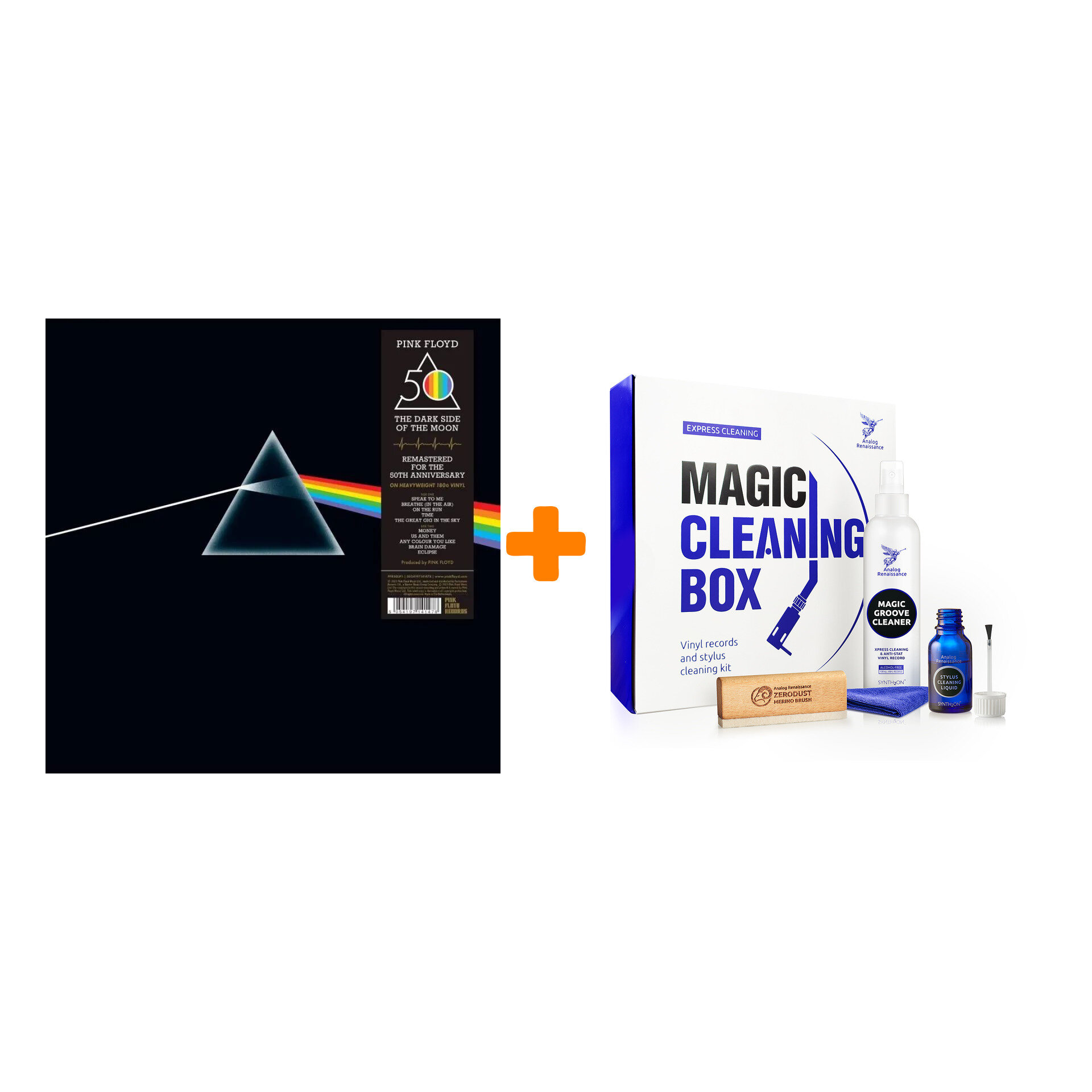 Pink Floyd The Dark Side Of The Moon 50Th Anniversary Remastered LP + Набор по уходу за винилом Magic Cleaning Box
