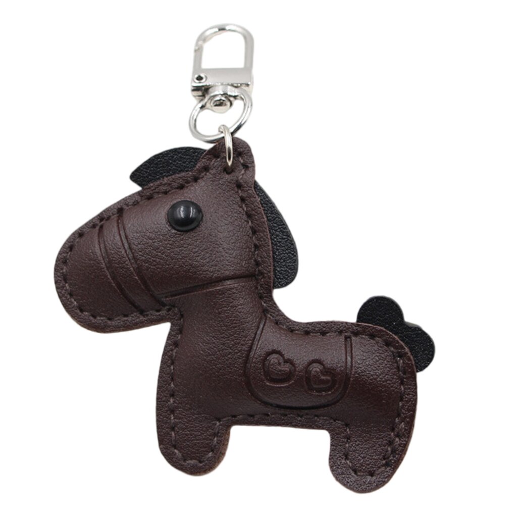 Подвеска-футляр для ключей из кожи пони-коричневый
